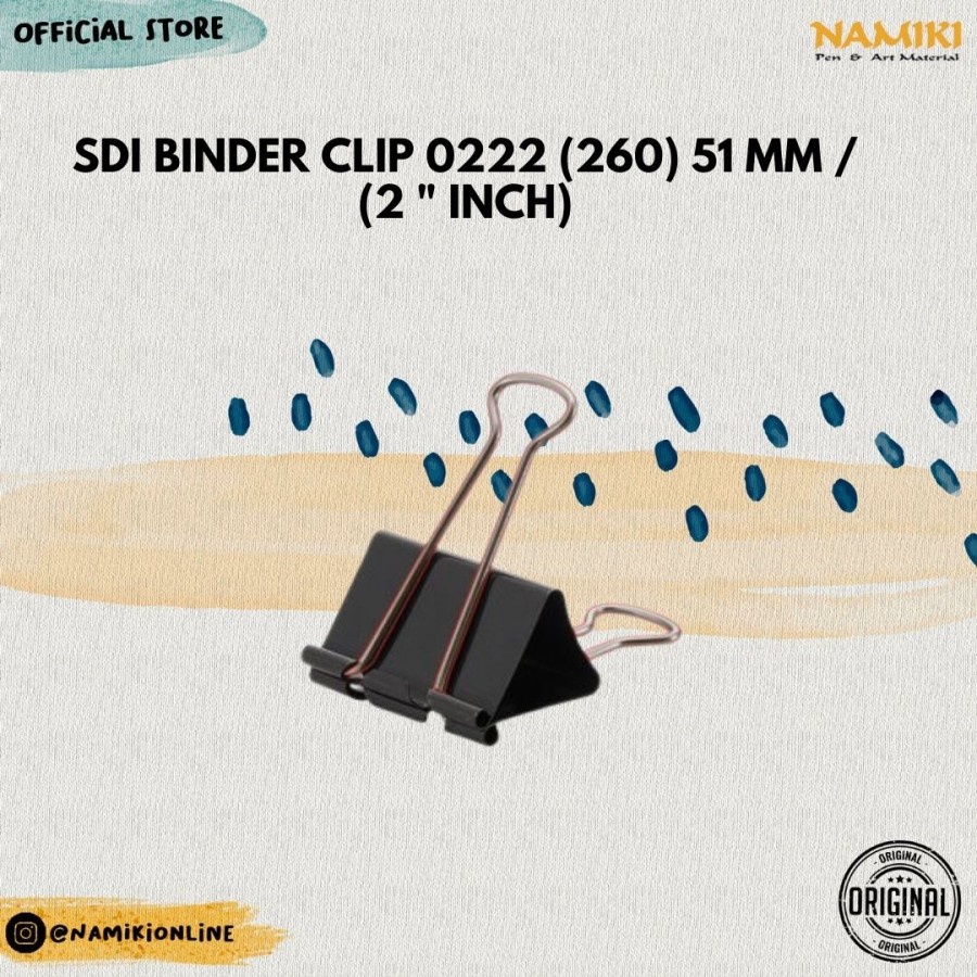 SDI Binder Clip 0222 (260) 51 mm / (2 " inch) | Shopee Philippines