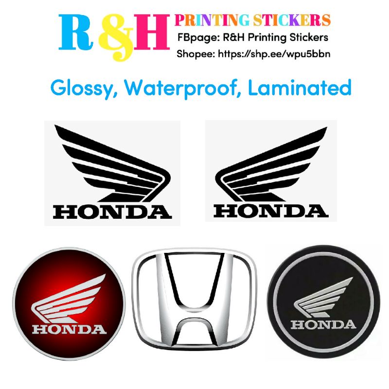 Honda logo stickers, 5pcs | Shopee Philippines
