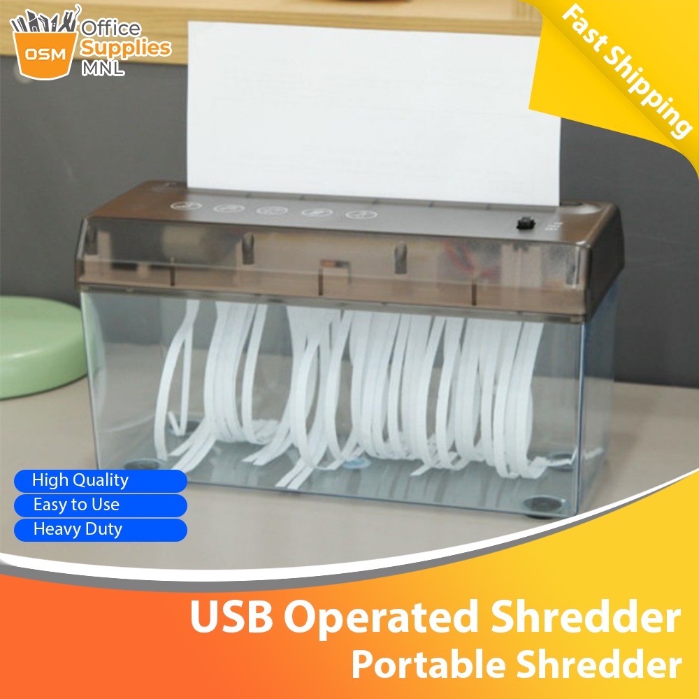 Paper Shredder Portable USB A6 | A4 with Letter Opener USB Operated ...