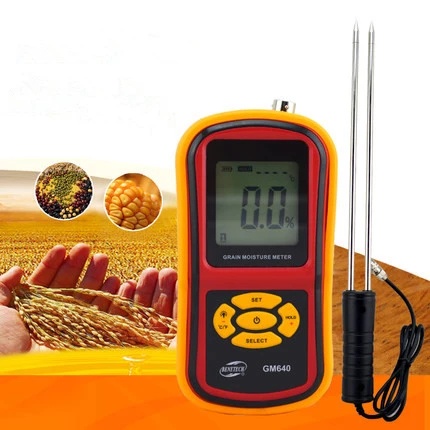 Digital Grain Moisture Meter With Measuring Probe Portable LCD ...