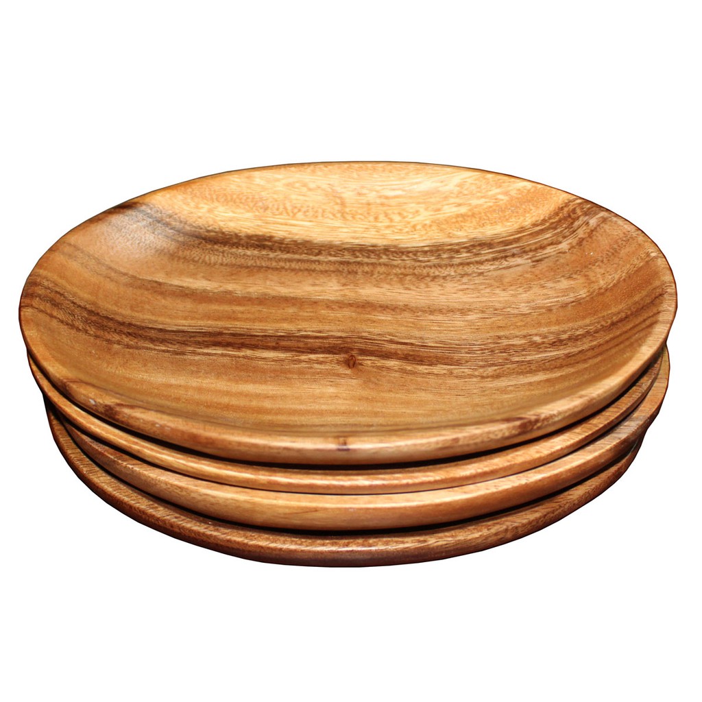 4 pcs Oval Wooden Plate 1x7.5x10 inches | Shopee Philippines