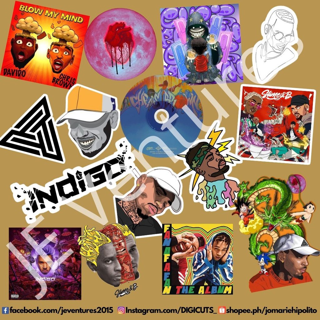 15 pcs CHRIS BROWN Vinyl Sticker Set | Shopee Philippines