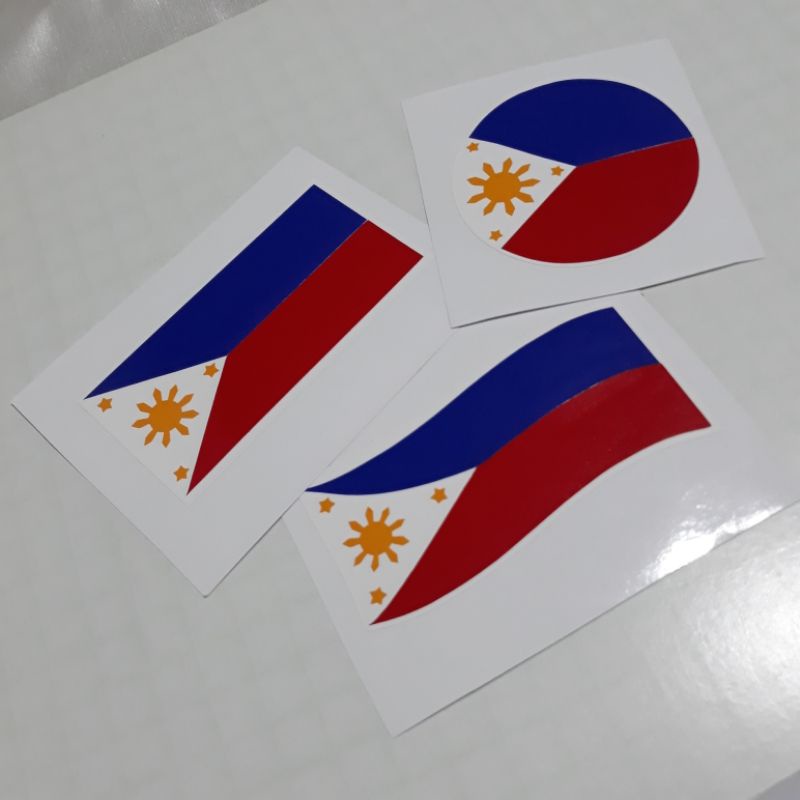 PH Flag Sticker Decal 3 Layers & 3 Styles | Shopee Philippines