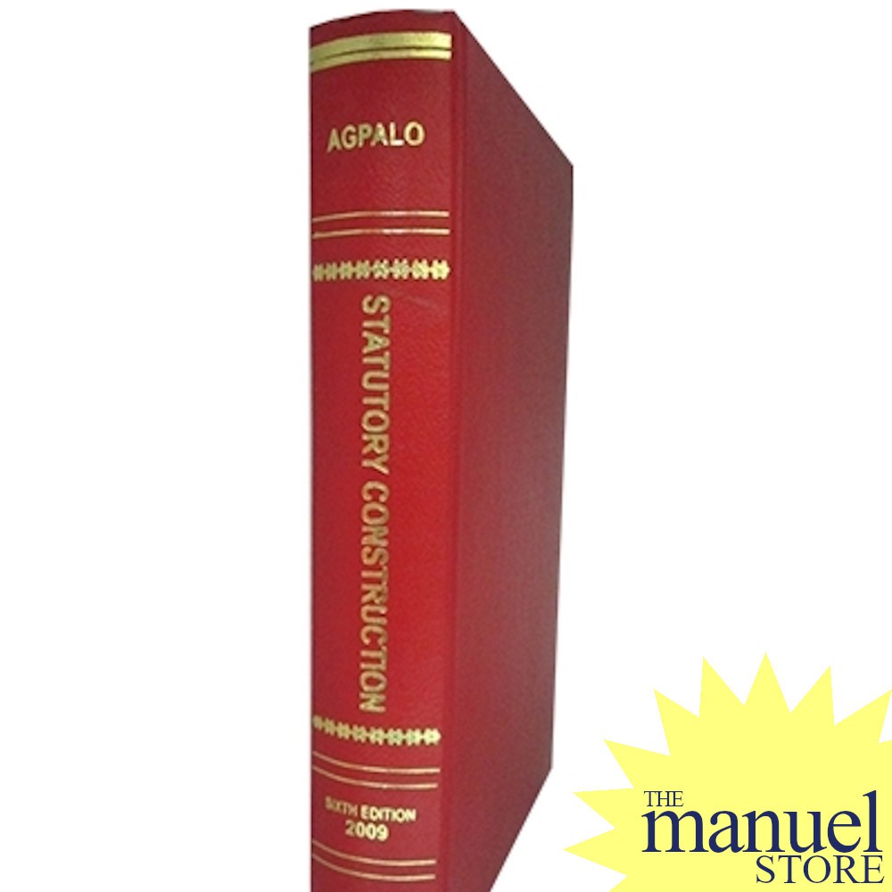Agpalo (2024) - Statutory Construction - by Ruben - StatCon | Shopee Philippines