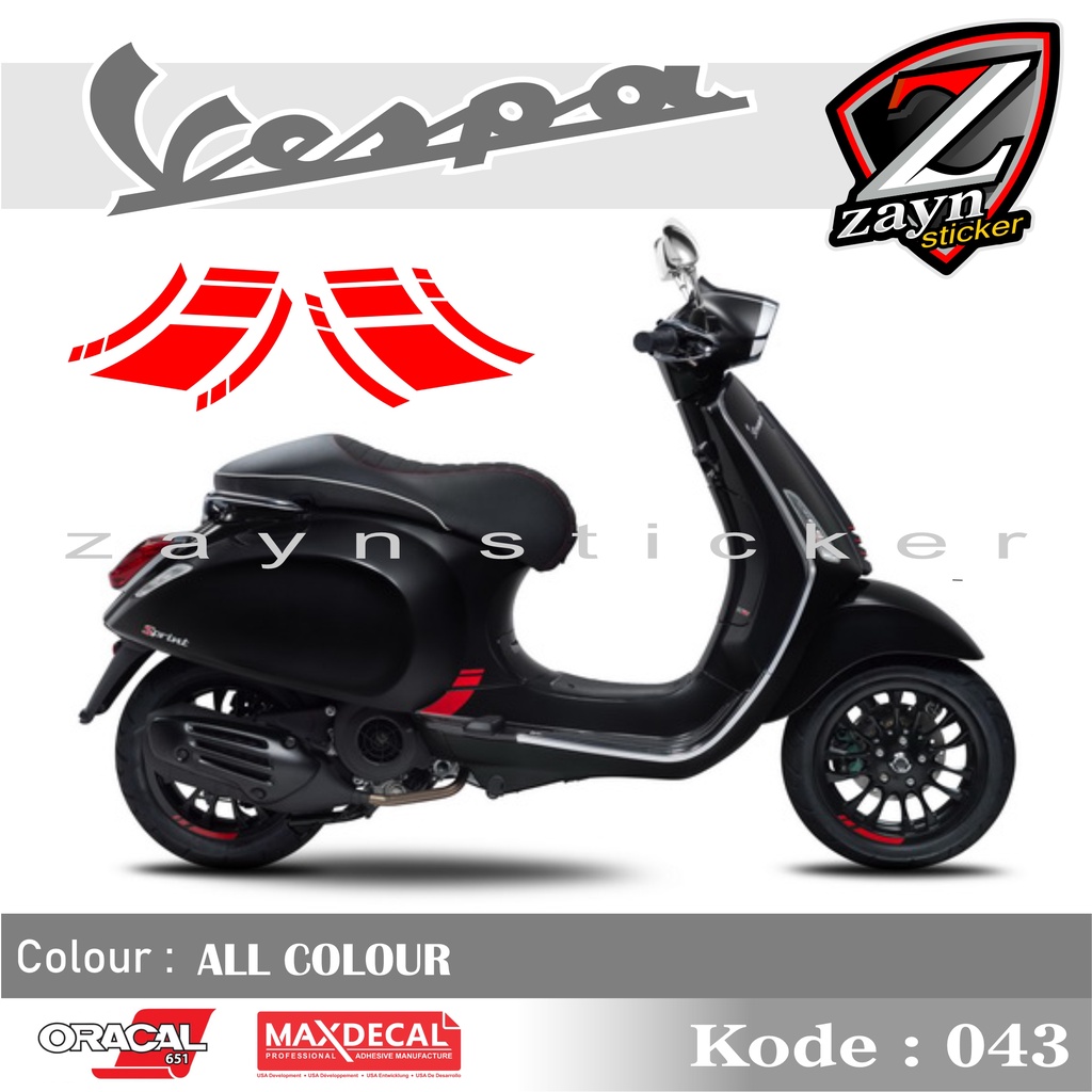 Vespa SPINT CARBON EDITION STRIPING CUTTING STICKER LIST 043 | Shopee ...