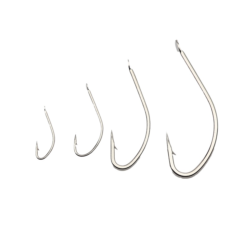 Rompin 100pcs Lot Long Shank Barbed Fish Hook High Carbon Fishing Hooks ...