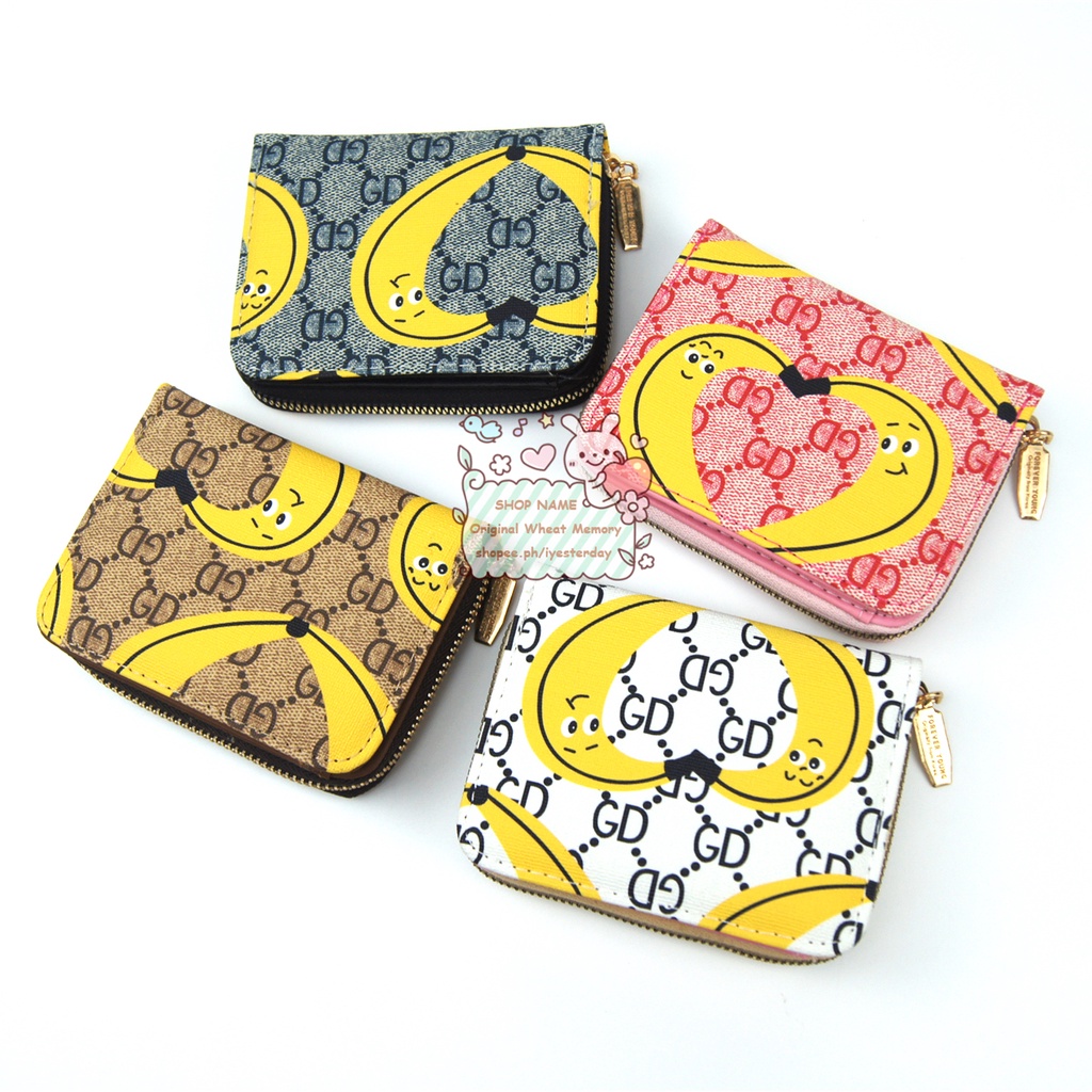 Wallet Forever Young Banana print design Fashion ladies Mini Wallet ...