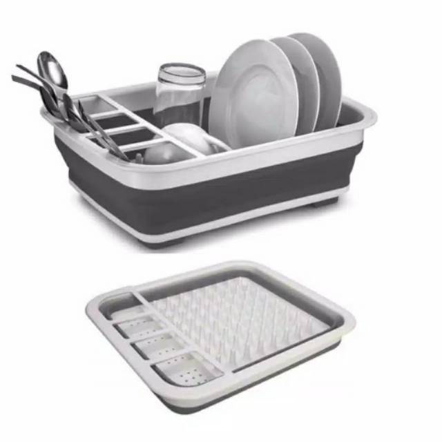 Folding Dish Rack Washing Rack Portable Dish Rack Silicon Rack | Shopee ...
