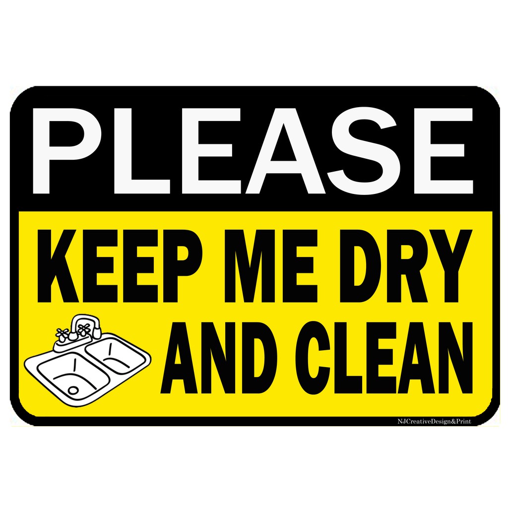 Please Leave Kitchen Clean Signage-A4 Laminated Signage Only | Shopee ...
