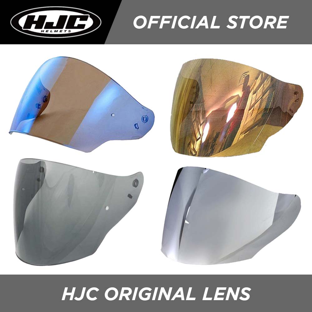 HJC Helmet Face Shield Lens for IS-33II FG-JET Dark Smoke; Gold; Silver ...