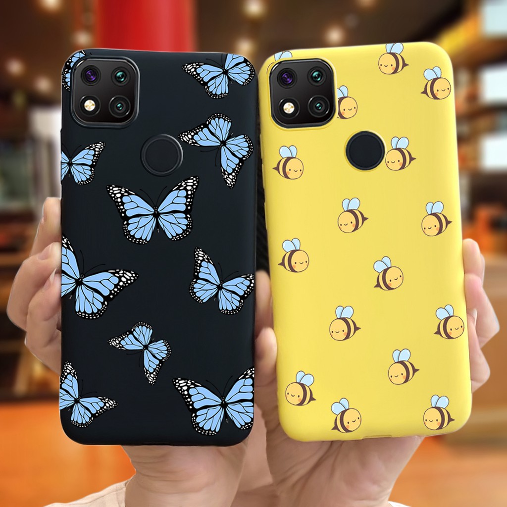 Casing Realme C2 5 5i 5s 6i C11 C12 C15 Cute Bee Butterfly Design Candy ...