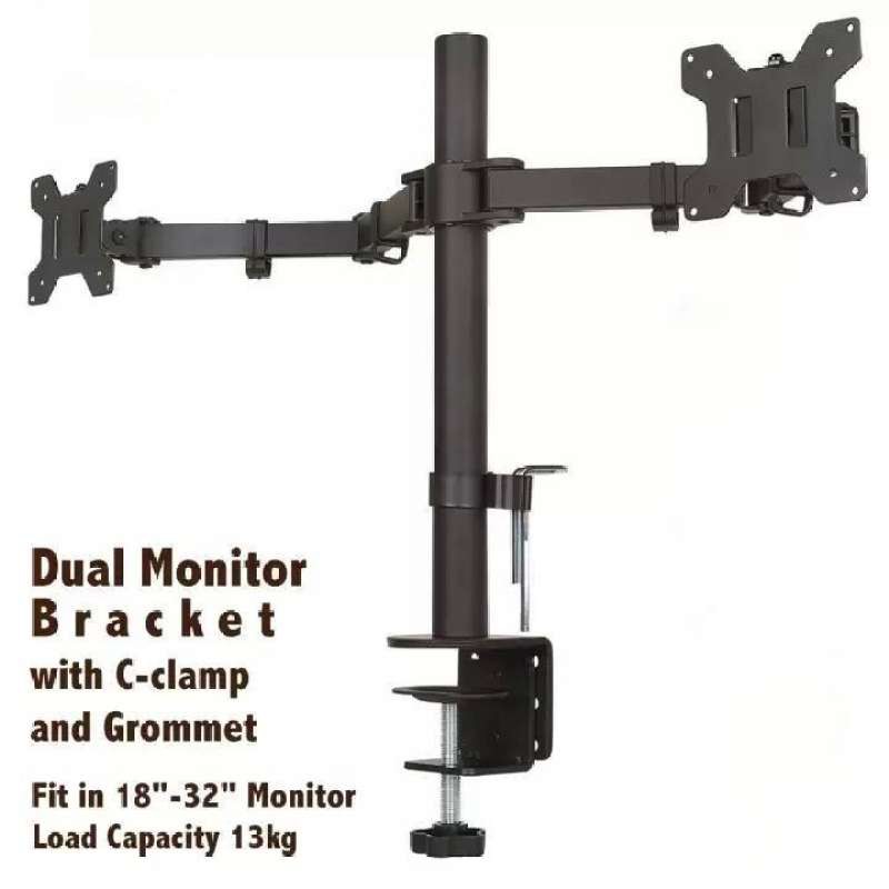 ★1-3Days Delivery Dual LED Monitor Mount with C-clamp and Grommet ...