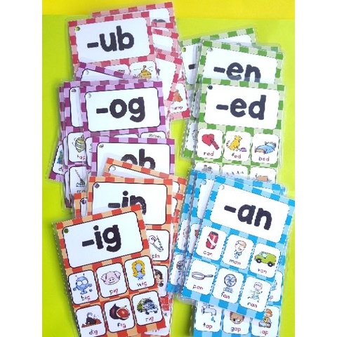 Word Family Phonics Cards Short and Long Vowels | Shopee Philippines