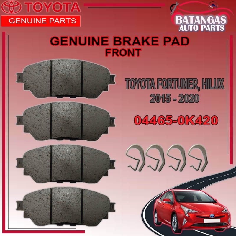 TOYOTA GENUINE BRAKE PAD for Toyota Fortuner, Hilux 2GD 2015 - 2020 ...