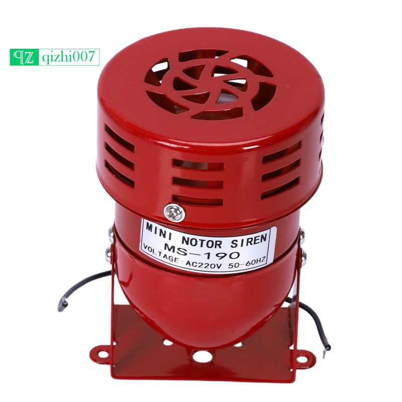 AC 220V Red Metal Motor Driven Air Raid Siren Horn Alarm qizhi007 ...