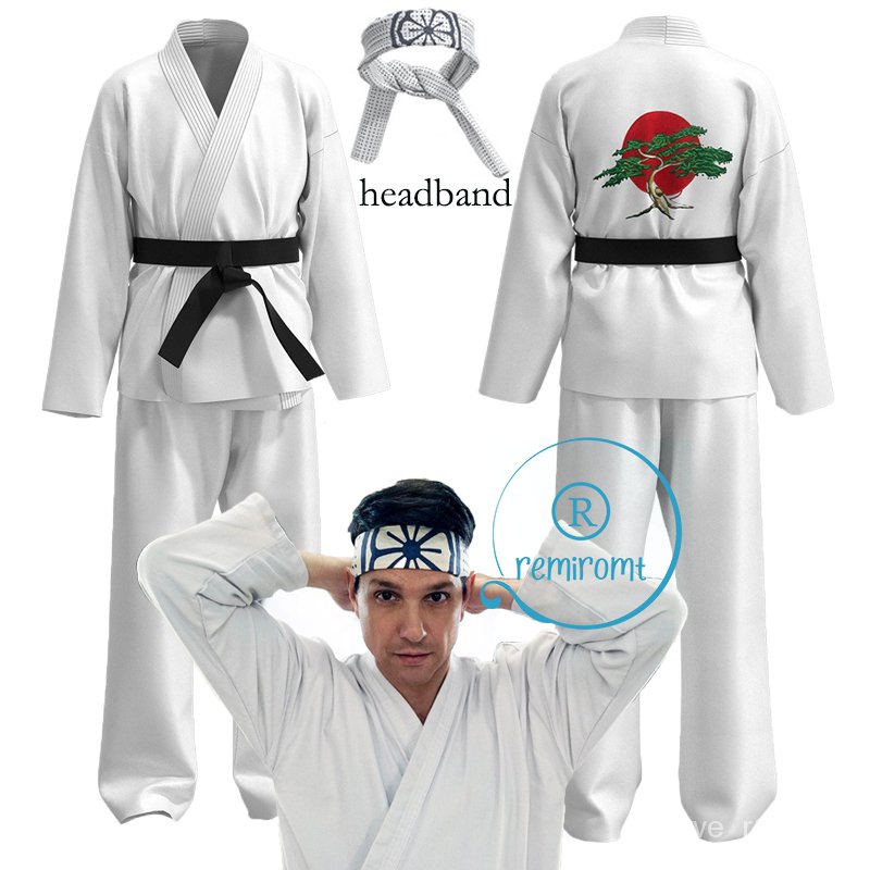 Cobra Kai Daniel LaRusso White Uniform The Karate Kid Anime Cosplay ...