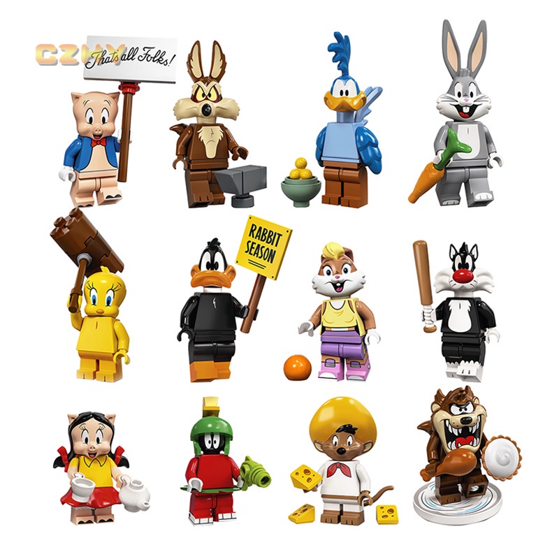 Hot Looney Toons Bugs Bunny Marvin Daffy Duck Sylvester Building Blocks ...