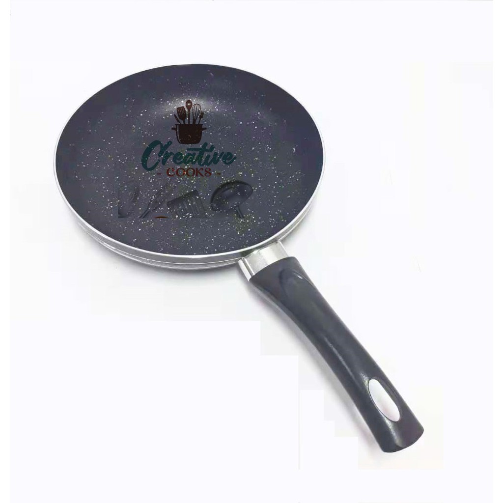 Marble Pan Frying Pan Ceramic Pan Single Handle Kawali Stir-Fry Pans ...