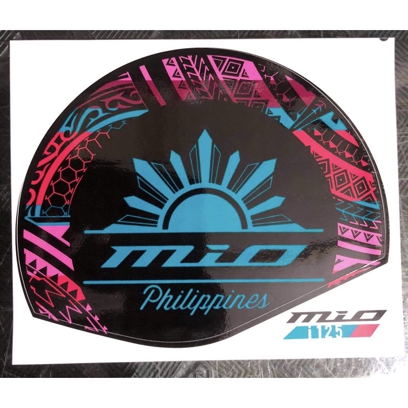 MIO i 125 M3/MIO PHILIPPINES FRONT STICKER PRINTED/LAMINATED # ...