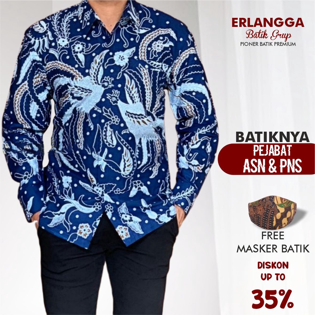 KEMEJA KATUN PRIA Hem Long Sleeve Batik Shirt Men Adult Batik Clothes ...