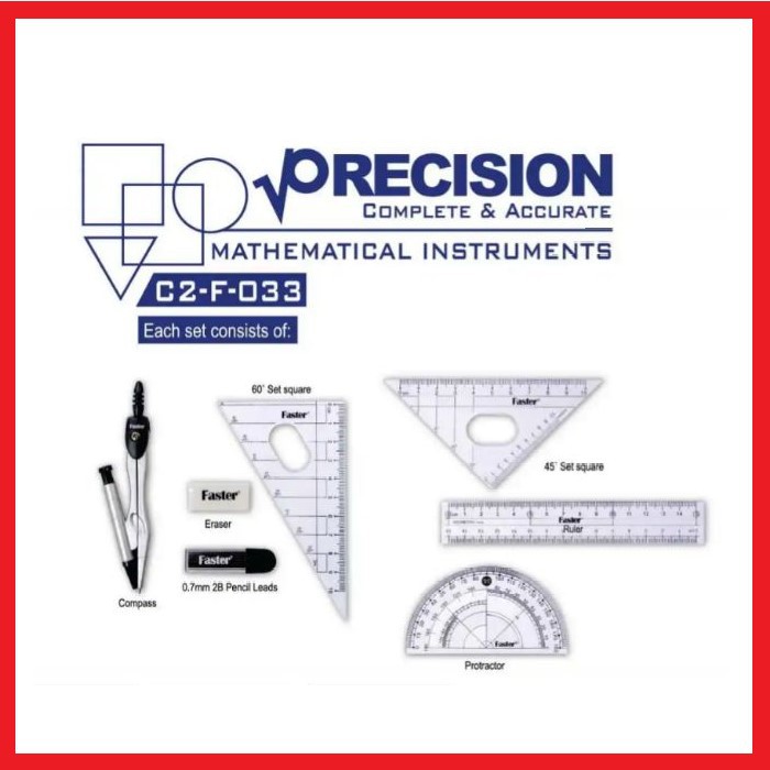 Faster Math Set (Mathematical Instrument) | Shopee Philippines