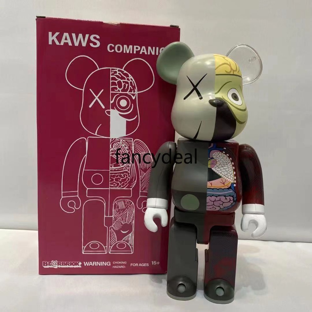 5 Styles Bearbrick 400% Kaws Bear Blocks Half Anatomy Bluetooth Action ...