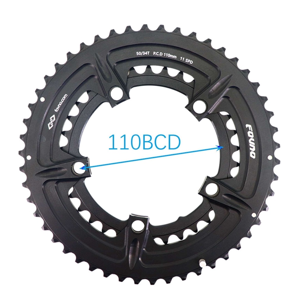 Fovno double chainring Disc claw 110bcd road bike round 2x chainring 50 ...