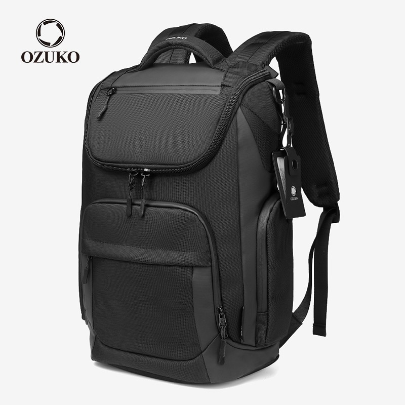 OZUKO Men Large Capacity Waterproof Laptop Backpack Business Travel Bag ...