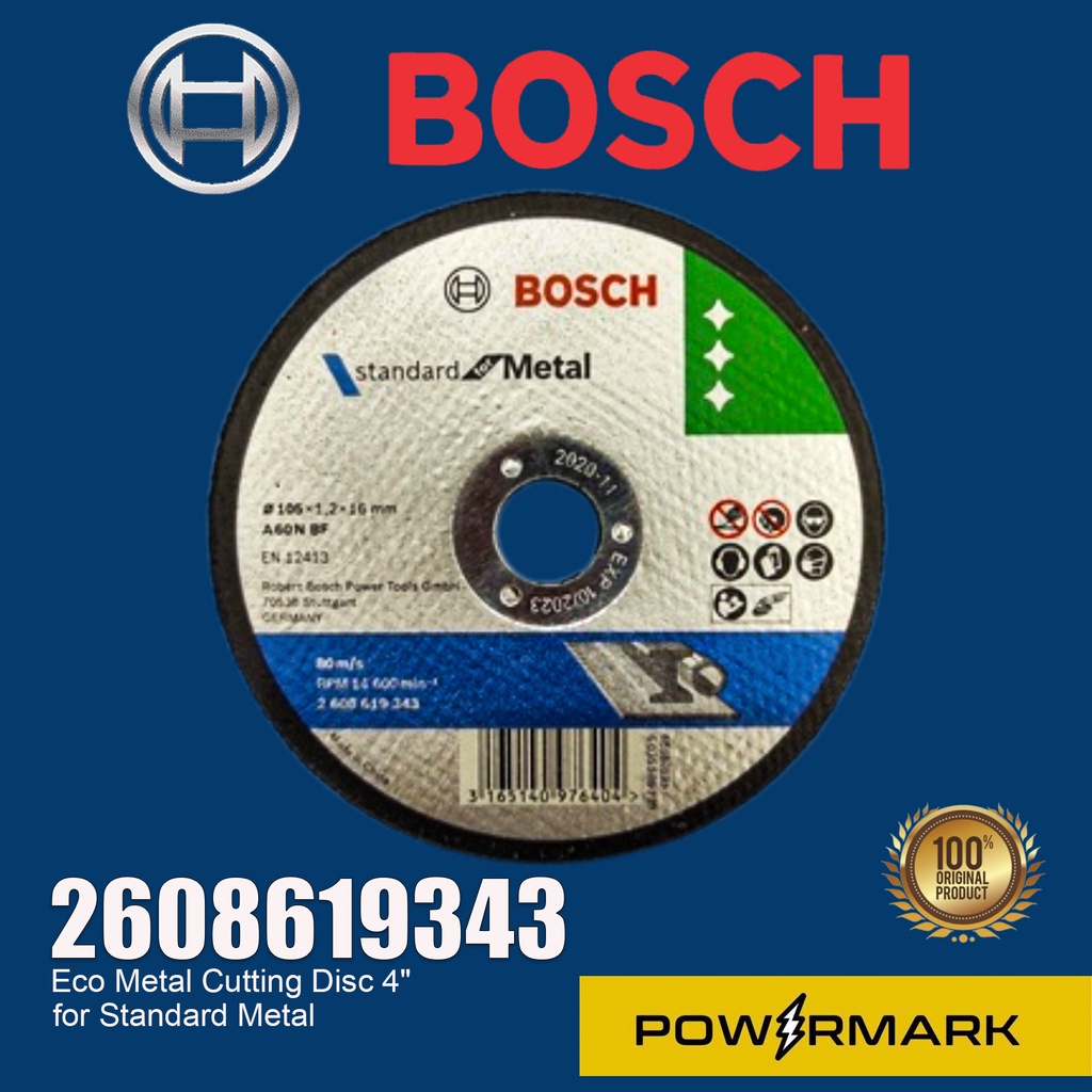 BOSCH 2608619343 Eco Metal Cutting Disc 4" for Standard Metal ...