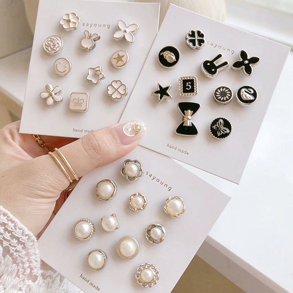 10Pcs/Set Fashion Button High Quality Cuffli nks Button For Clothes ...