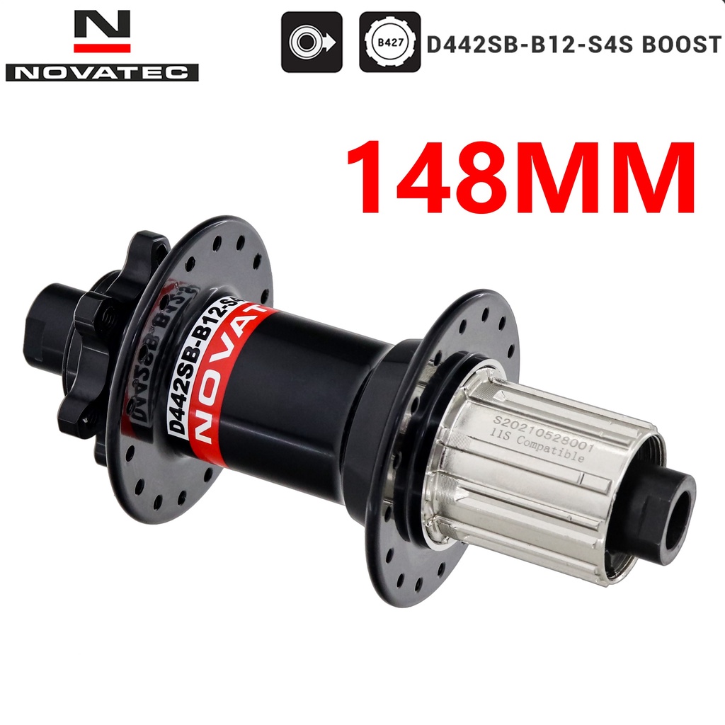 NOVATECD442sb-B12 Boost 148mm X 12mm Thru Axle 32-Hole 6-Bolt Rear Hub ...