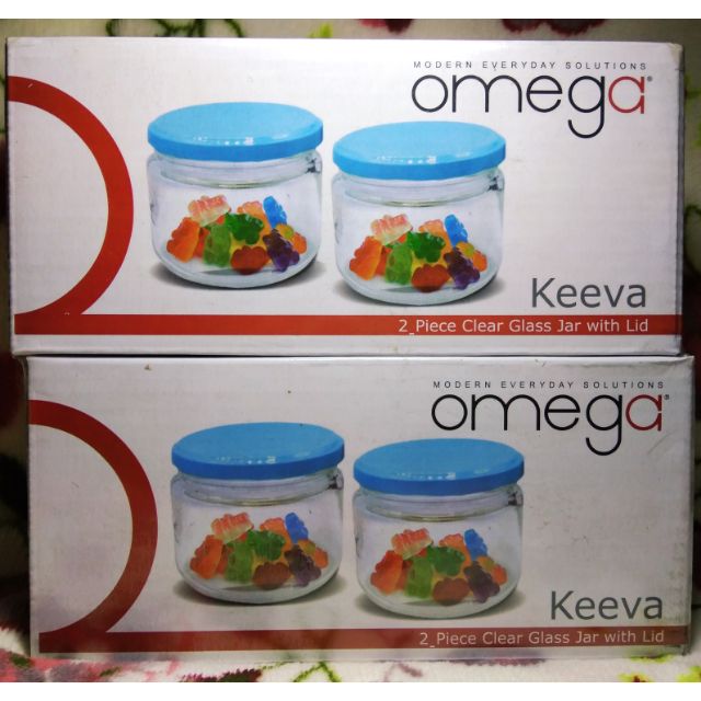 Omega 4-Piece Clear Glass Jar with Lid (Keeva) | Shopee Philippines