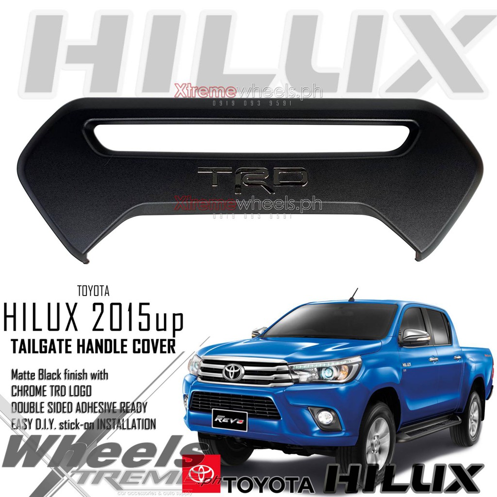 Toyota Hilux 2016-2025 Trd Silver Logo Tail Gate Cover / Garnish Cover ...