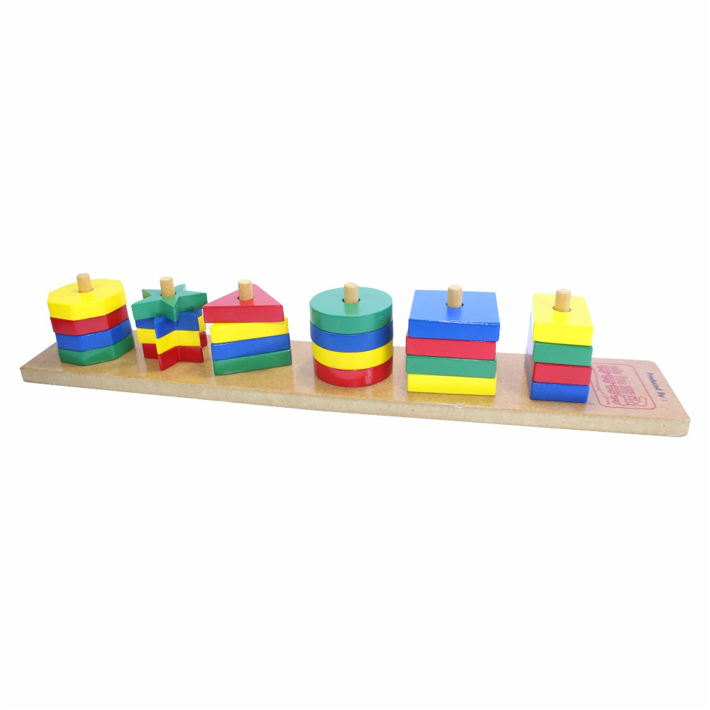 KAYU Wooden toys | Shape & COLOR SORTING RING FOR CHILDREN'S EDUCATION ...