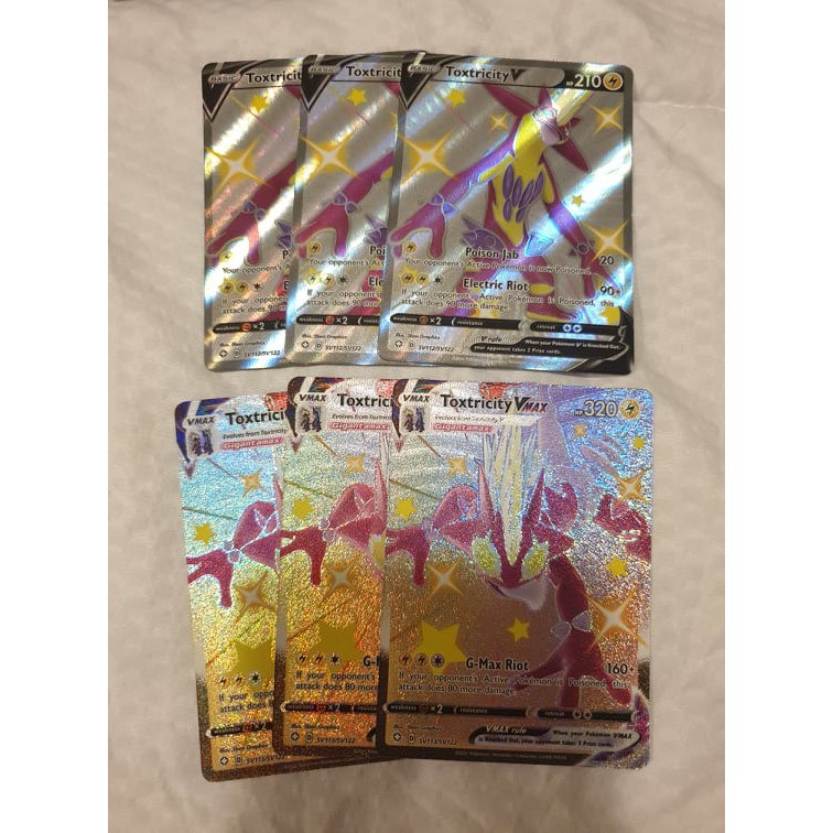 Pokemon TCG Cards Shining Fates Shiny Toxtricity V Toxtricity Vmax ...