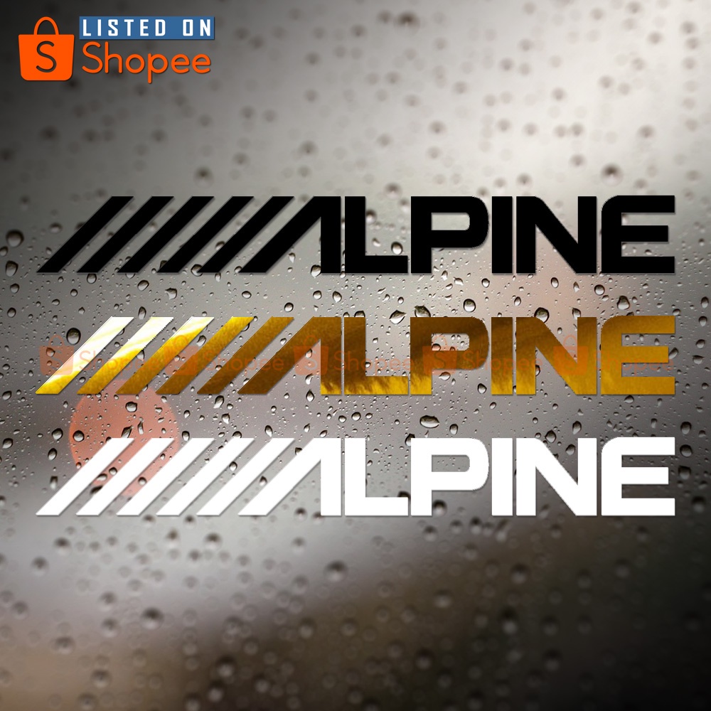 Stickers | (2) Alpine | Weather Proof Decals | Logo | die-cut | 6 ...
