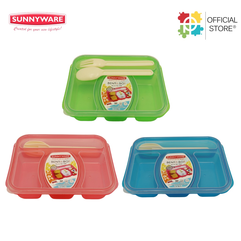 SUNNYWARE 508 Bento Box - 3 Divisions w/ S&F | Shopee Philippines