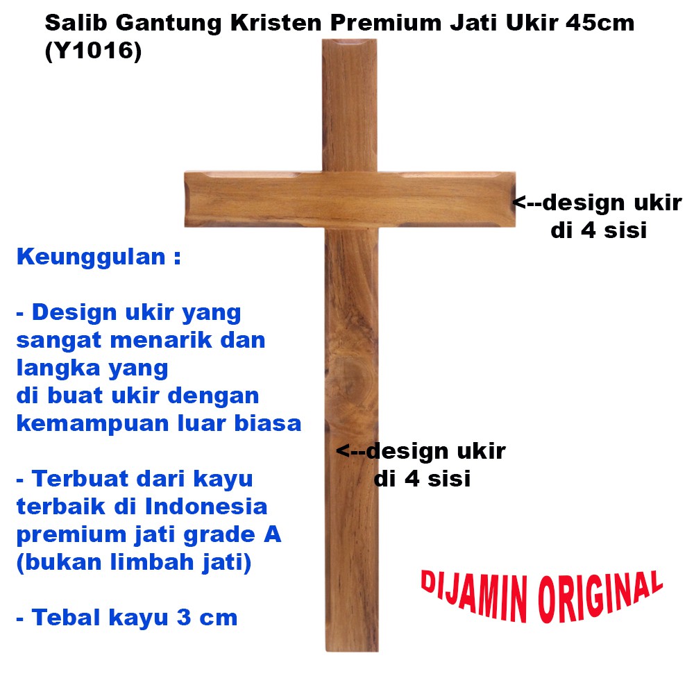 Premium Spiritual Christian Wall Hanging Cross Display Carved Teak Wood ...