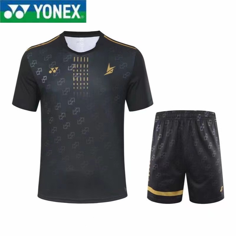 Yonex short-sleeved badminton clothing men's and women's summer round neck shirt Lin Dan ...
