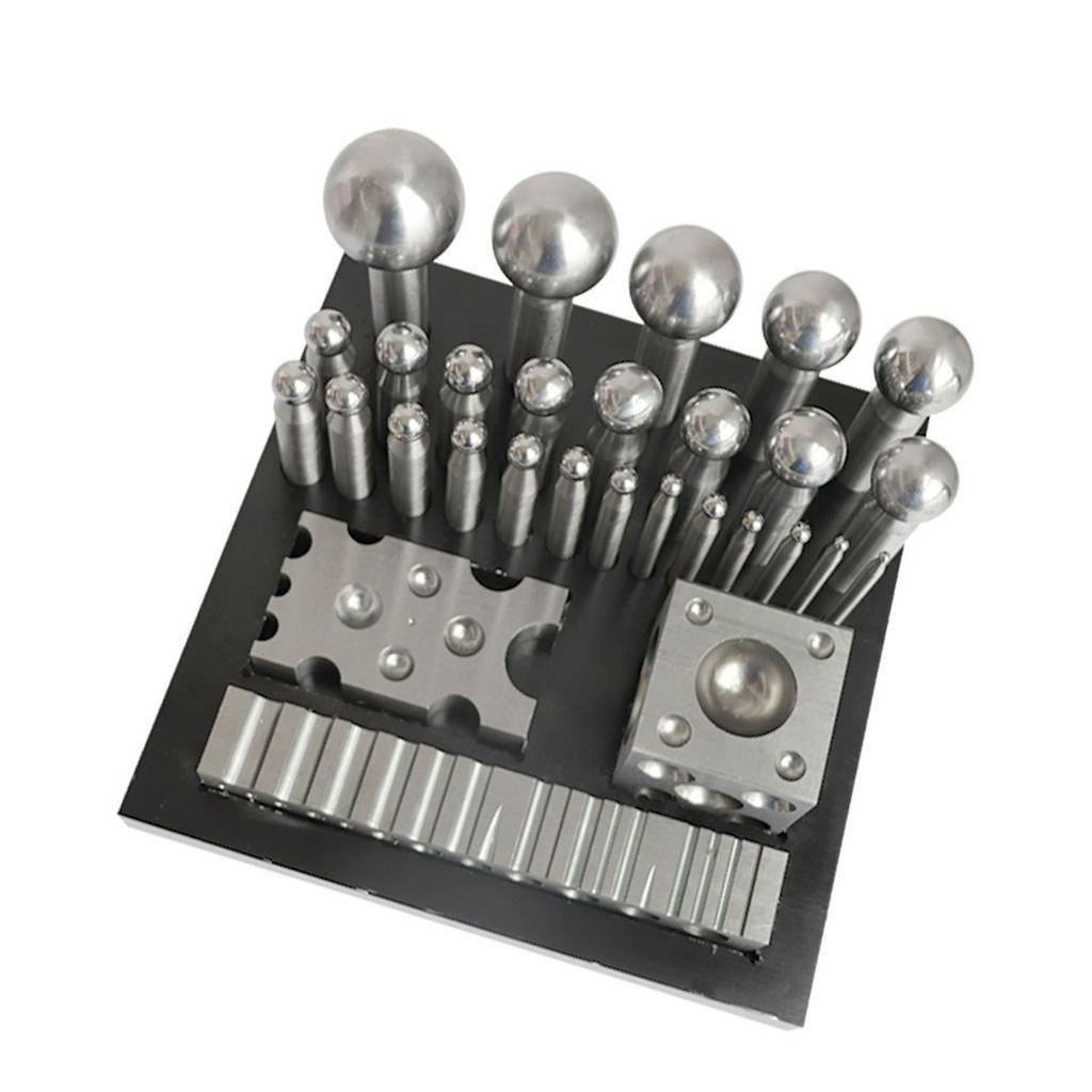 29-Piece Dapping Doming Punch Block Set, Jewelry Metal Forming Tool Kit ...