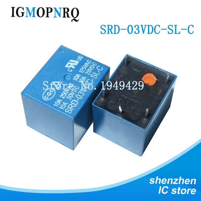 5PCS Relays SRD-03VDC-SL-C SRD-05VDC-SL-C SRD-06VDC-SL-C SRD-09VDC-SL-C ...