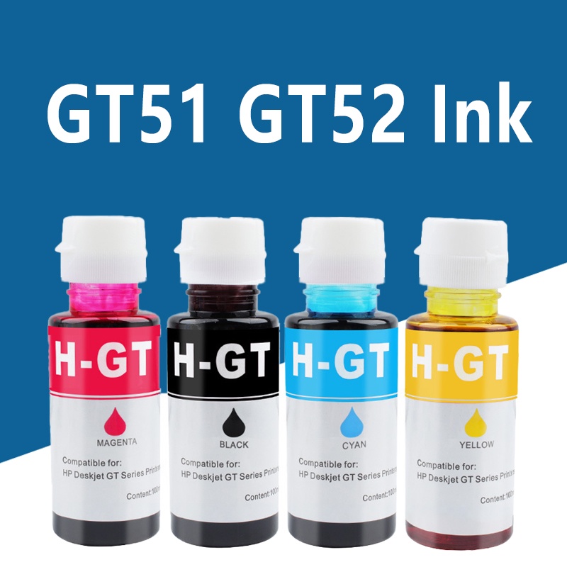 HP GT51 GT52 Ink GT51 GT52 Compatible For HP GT5810 GT5820 GT5830 Tank ...