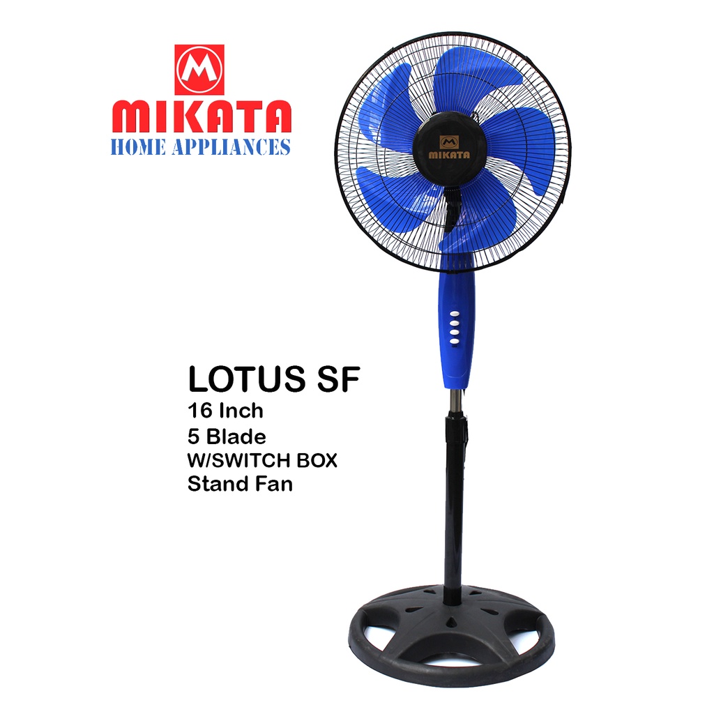 Mikata Lotus Stand Fan 16 inches 5 Leaf Blade LOTUS SF Energy Saving ...