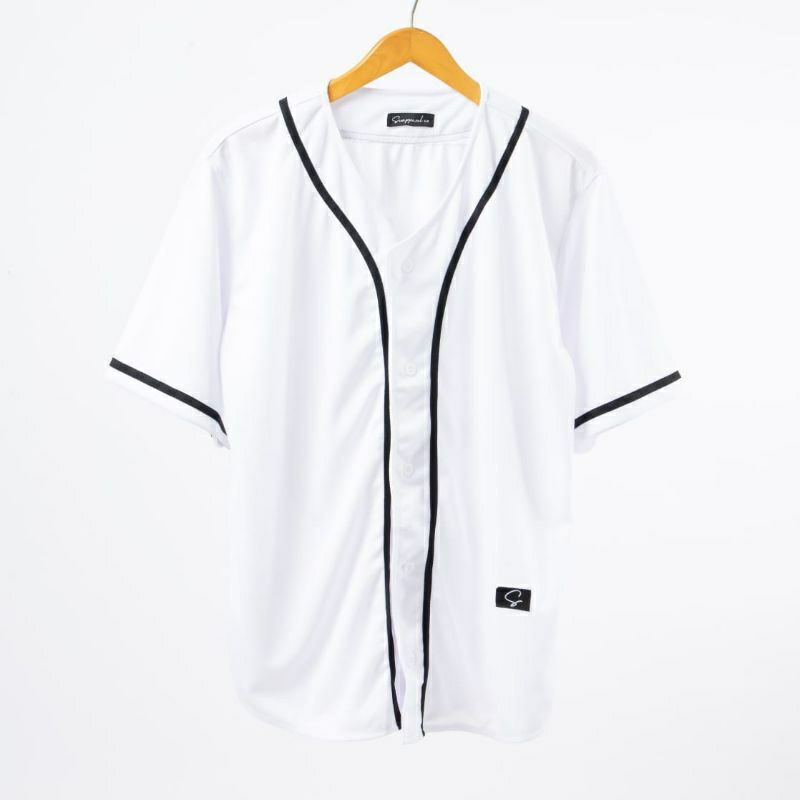 PUTIH Plain white baseball Jersey | Shopee Philippines