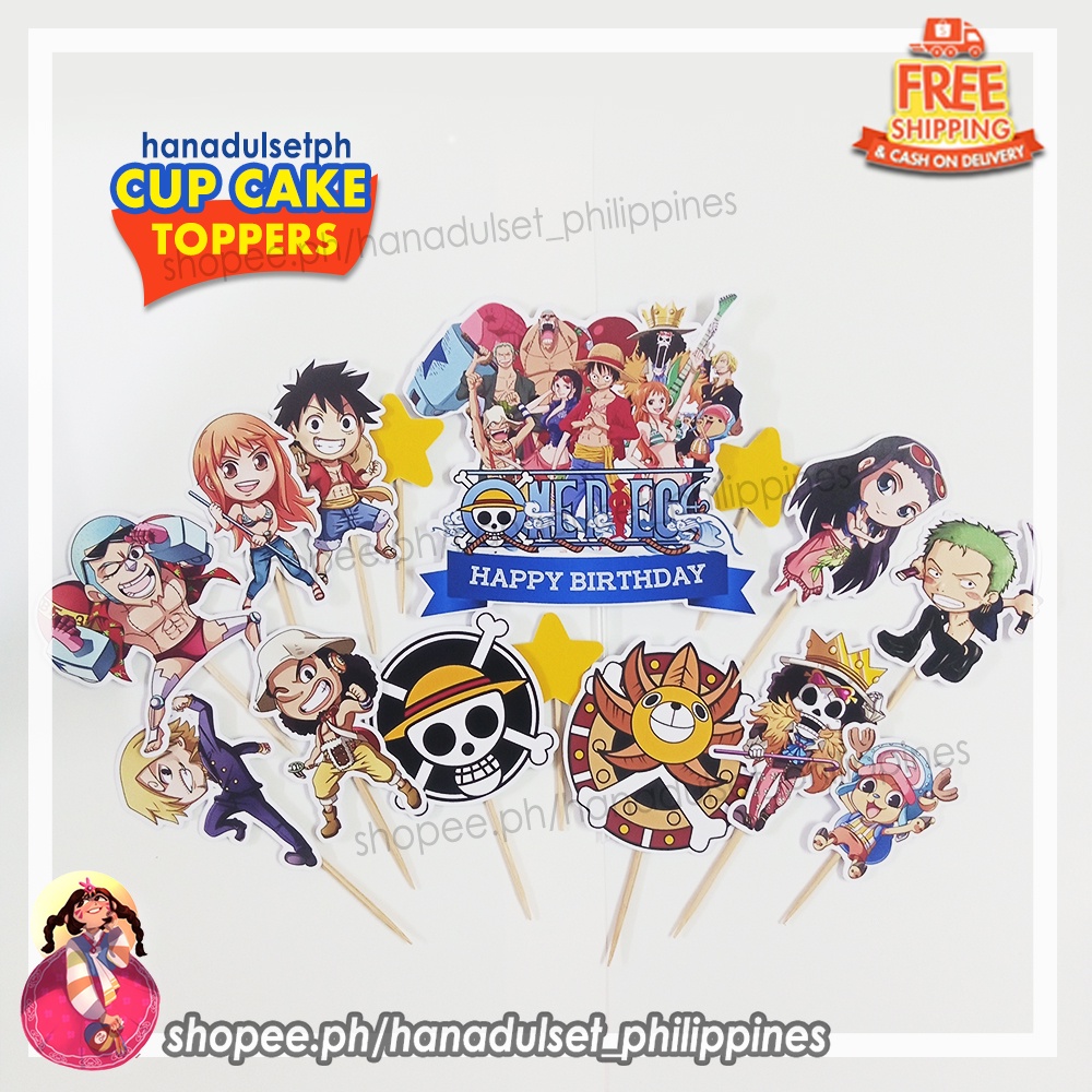 One Piece Cake Topper [set] | One Piece cup cake toppers ♥ hanadulset ...