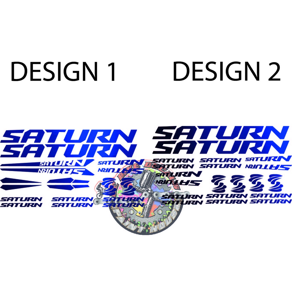 Saturn FRAME DECALS METALLIC | Shopee Philippines