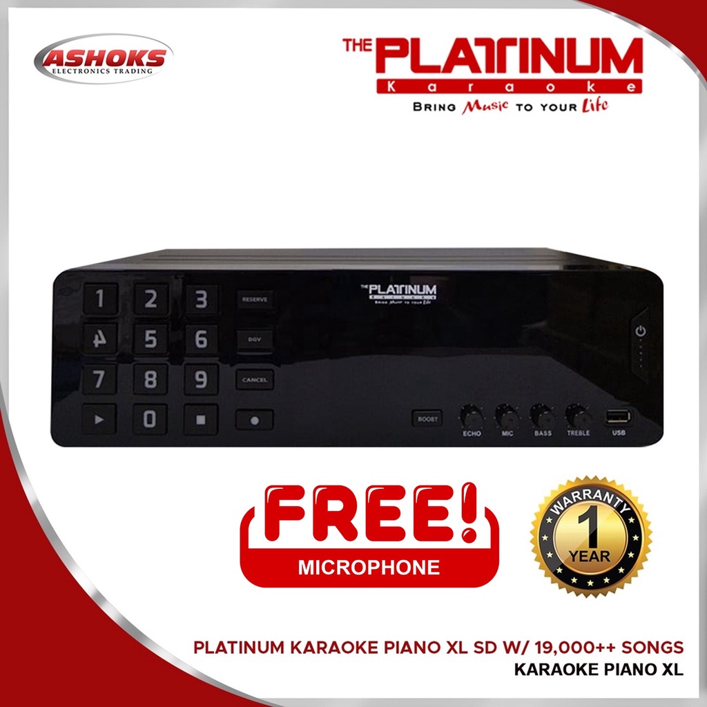 Platinum Karaoke Piano XL SD / Karaoke Player / with 19,000++ Songs and ...