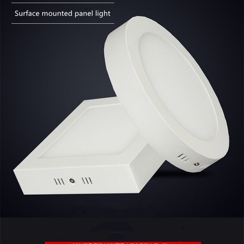 6W 12W 18W 24W Round/Square LED Surface Mounted Panel Light Recessed Kitchen Bathroom Ceiling ...