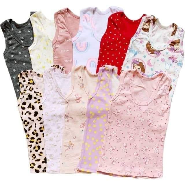 6pcs Sexy Boxer Sleeveless Sando for Baby Girl 0-6yrs Old | Shopee ...