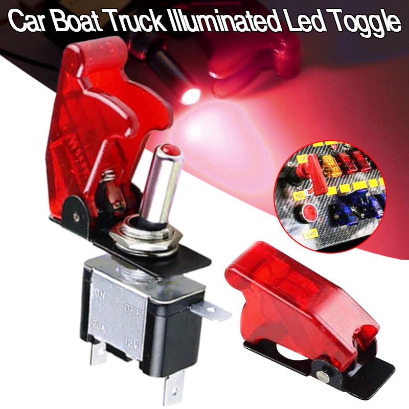 [Spot]Car Boat Truck Illuminated Led Toggle Switch With Safety Aircraft ...